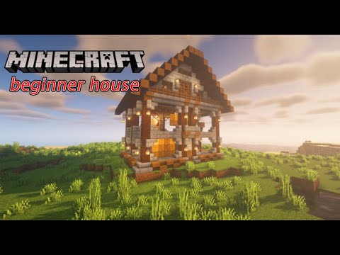 Minecraft beginner house tutorial - YouTube