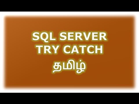 SQL Server Try Catch Tamil - YouTube