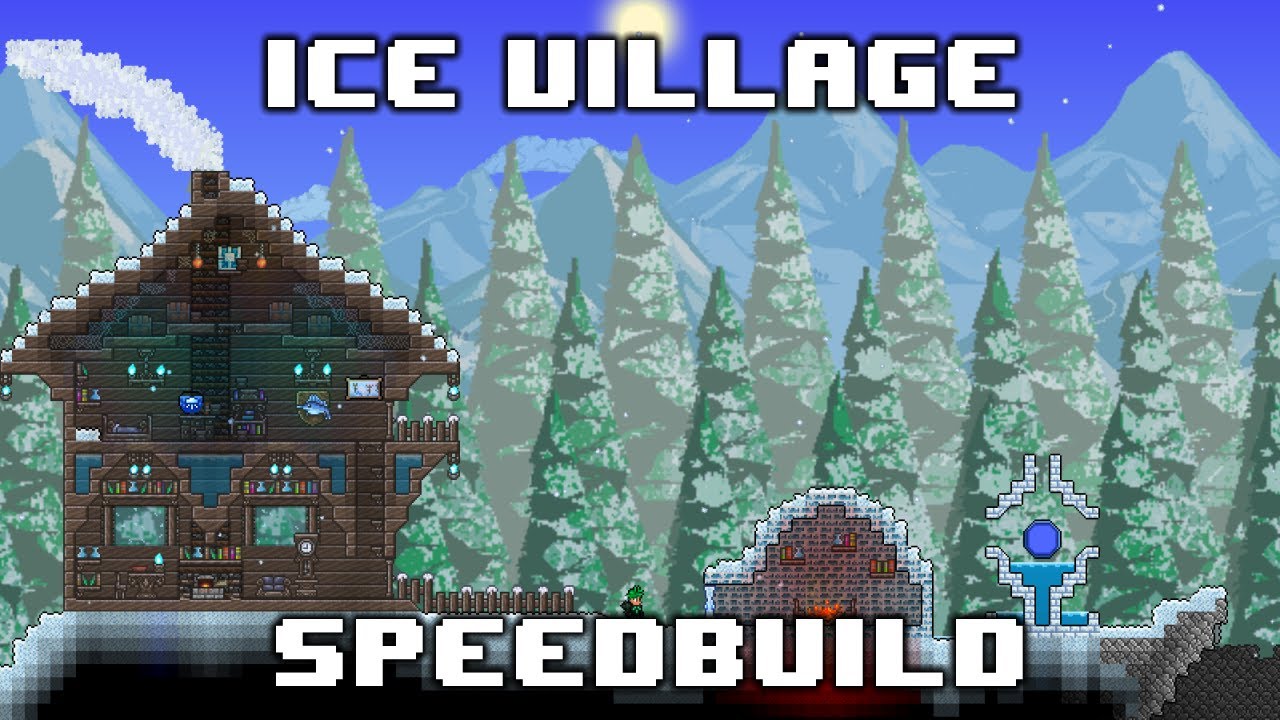 [SPEEDBUILD] - Terraria Ice Village! - YouTube