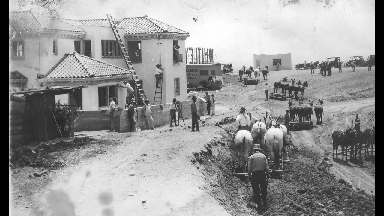 Hollywood's first Electric Sign Whitley Heights - YouTube