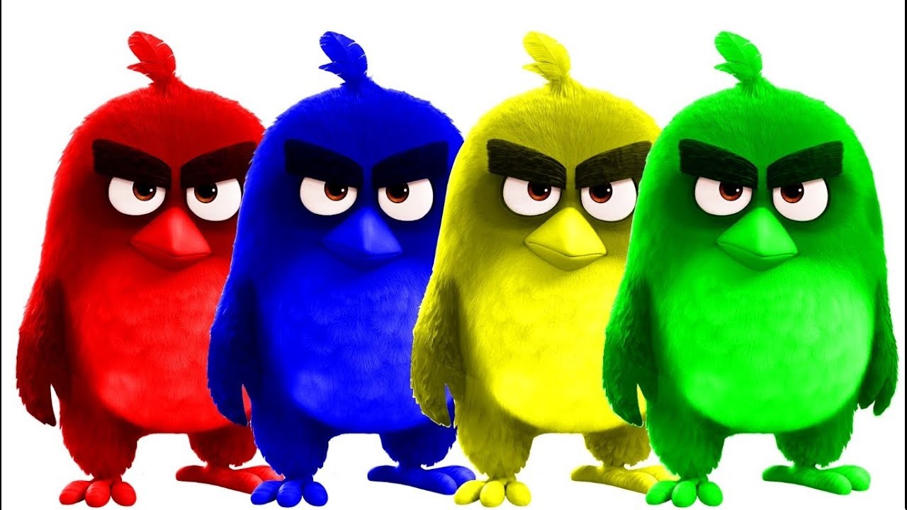 Learn Colors With Angry Birds and Animals Colours Animation Education ...