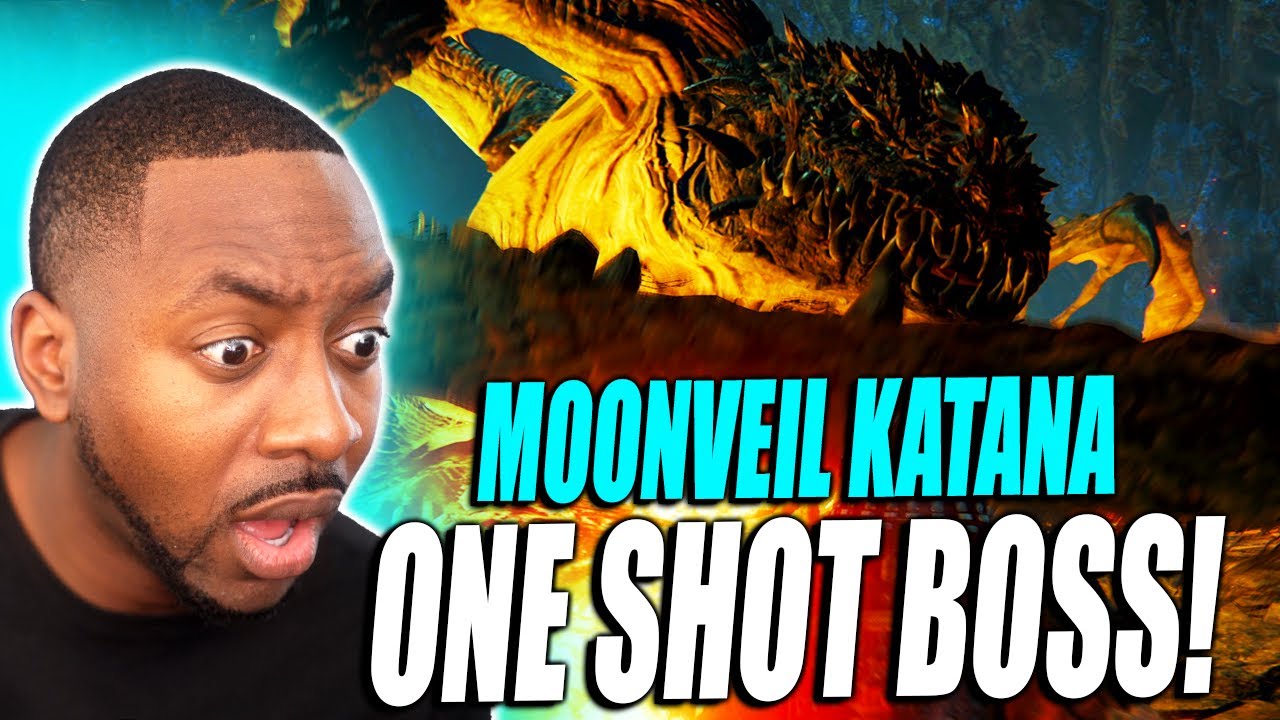 Unlocking Moonveil Katana! Magma Wyrm Boss Fight Solo | Elden Ring ...