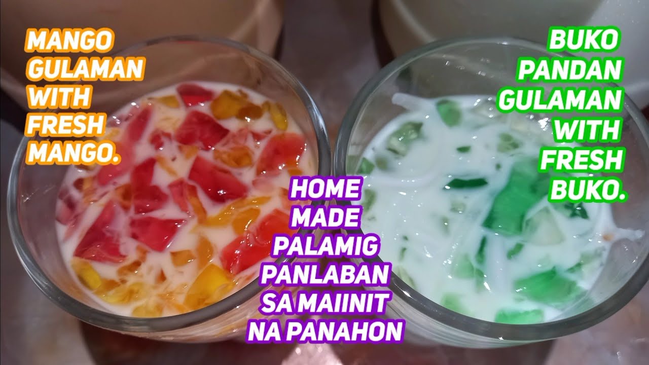 #refreshing #palamig gagawa tayo ng fresh mango gulaman,and pandan ...