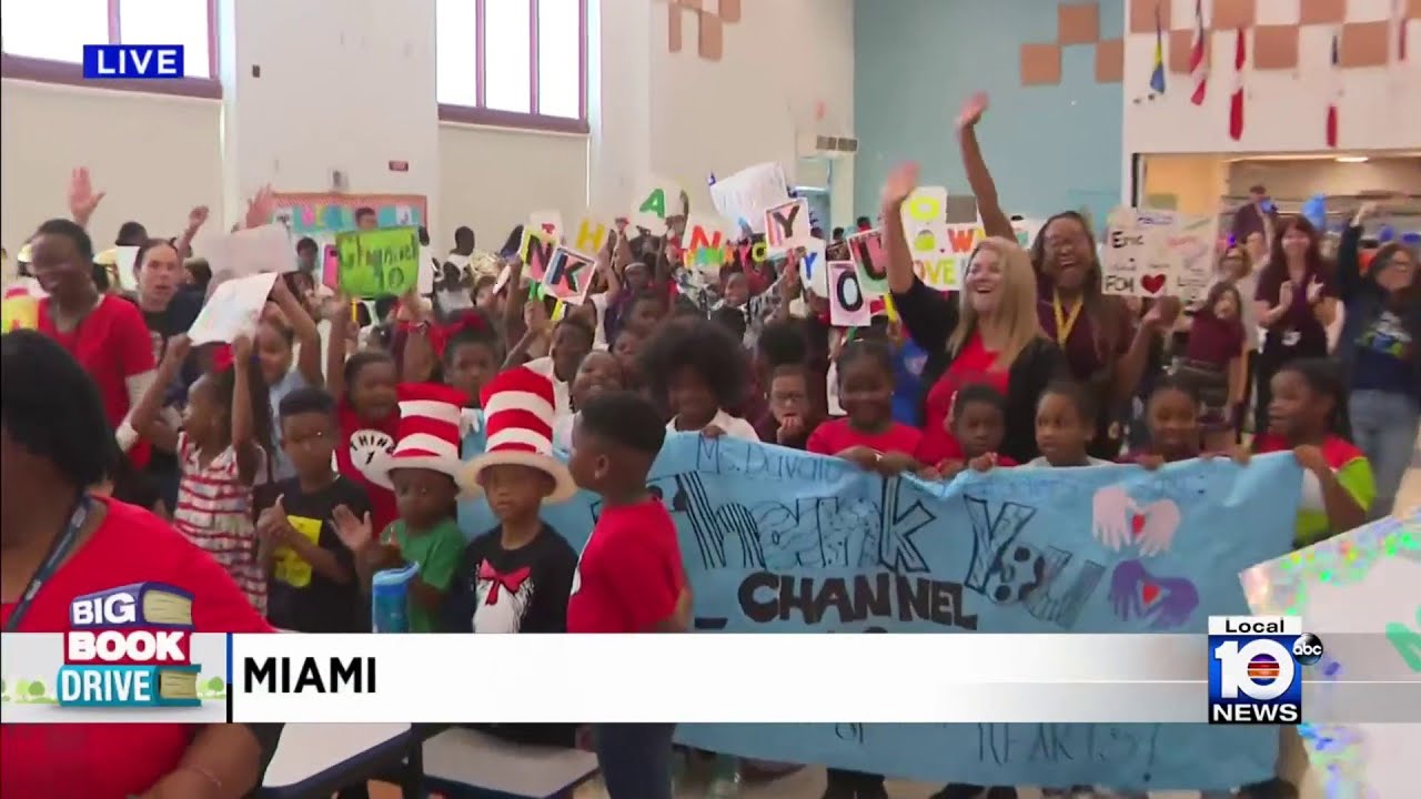 Local 10’s Big Book drive kicks off at Frank C. Martin K-8 in Miami ...