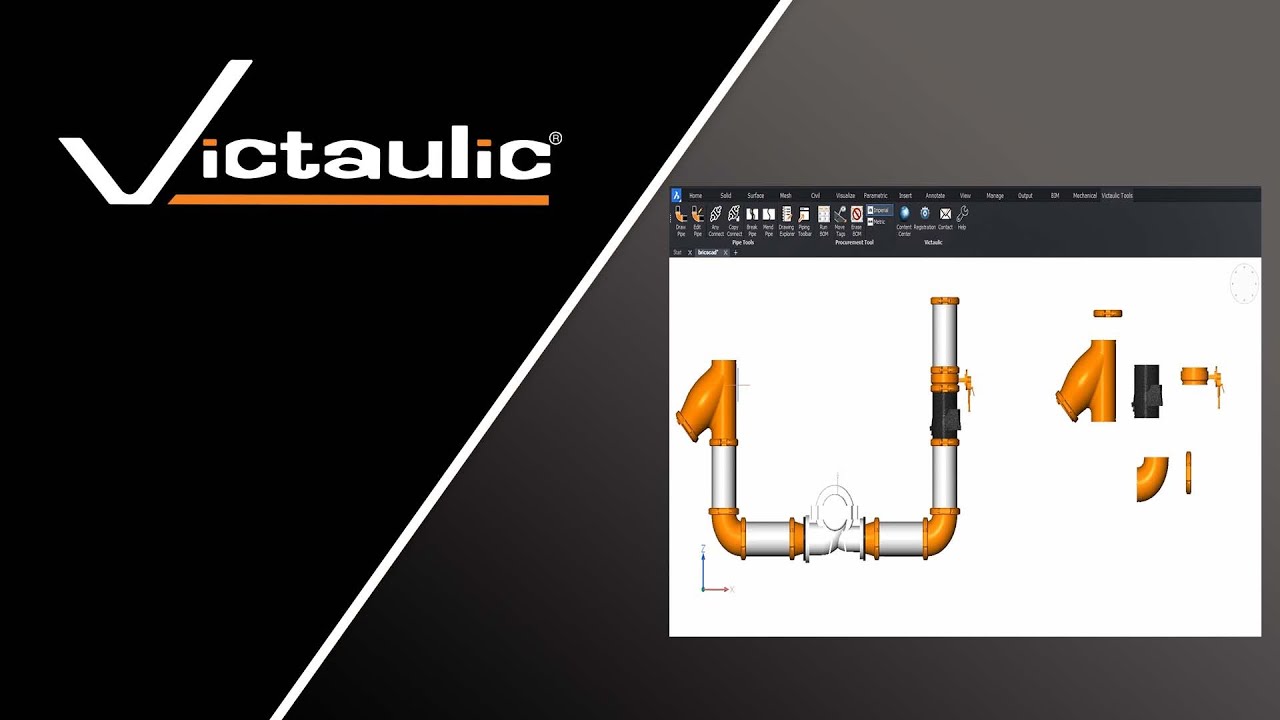 Victaulic Tools for BricsCAD® - Overview of Toolbar Features - YouTube