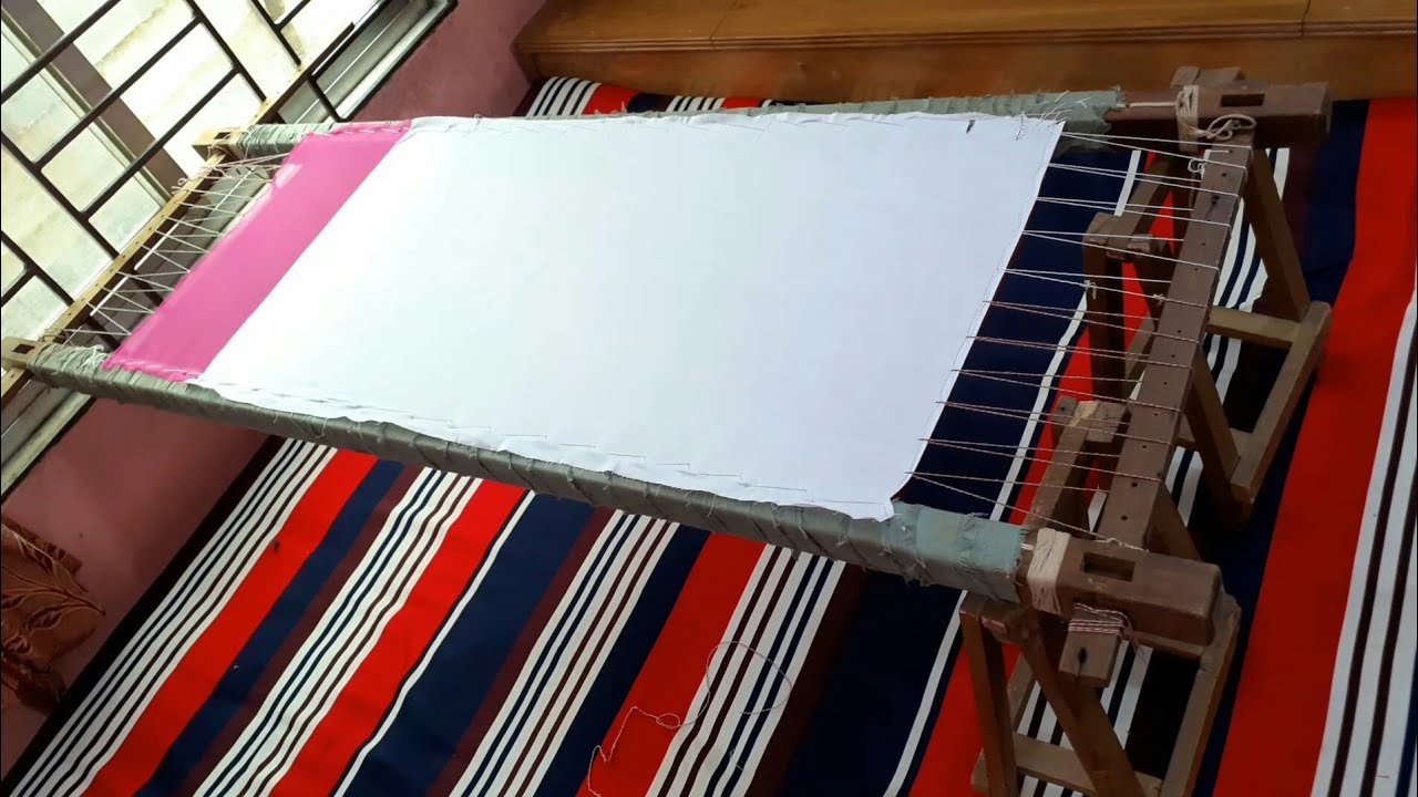 Aari frame | কারচুপি কাজের ফ্রেম // কারচুপি ফ্রেমে কাপড় আটকানো how to ...