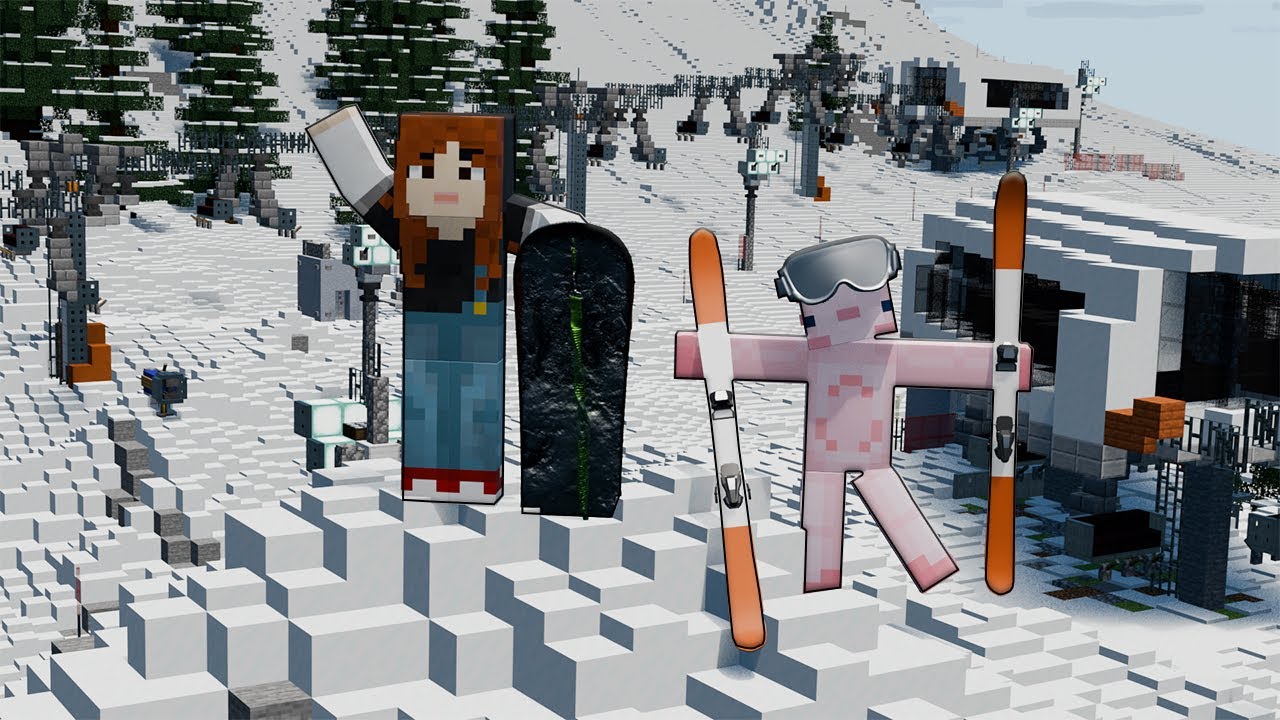Minecraft: CRAZIEST Snowboard TRICKS EVER! (The Axolotl Won?!) - YouTube