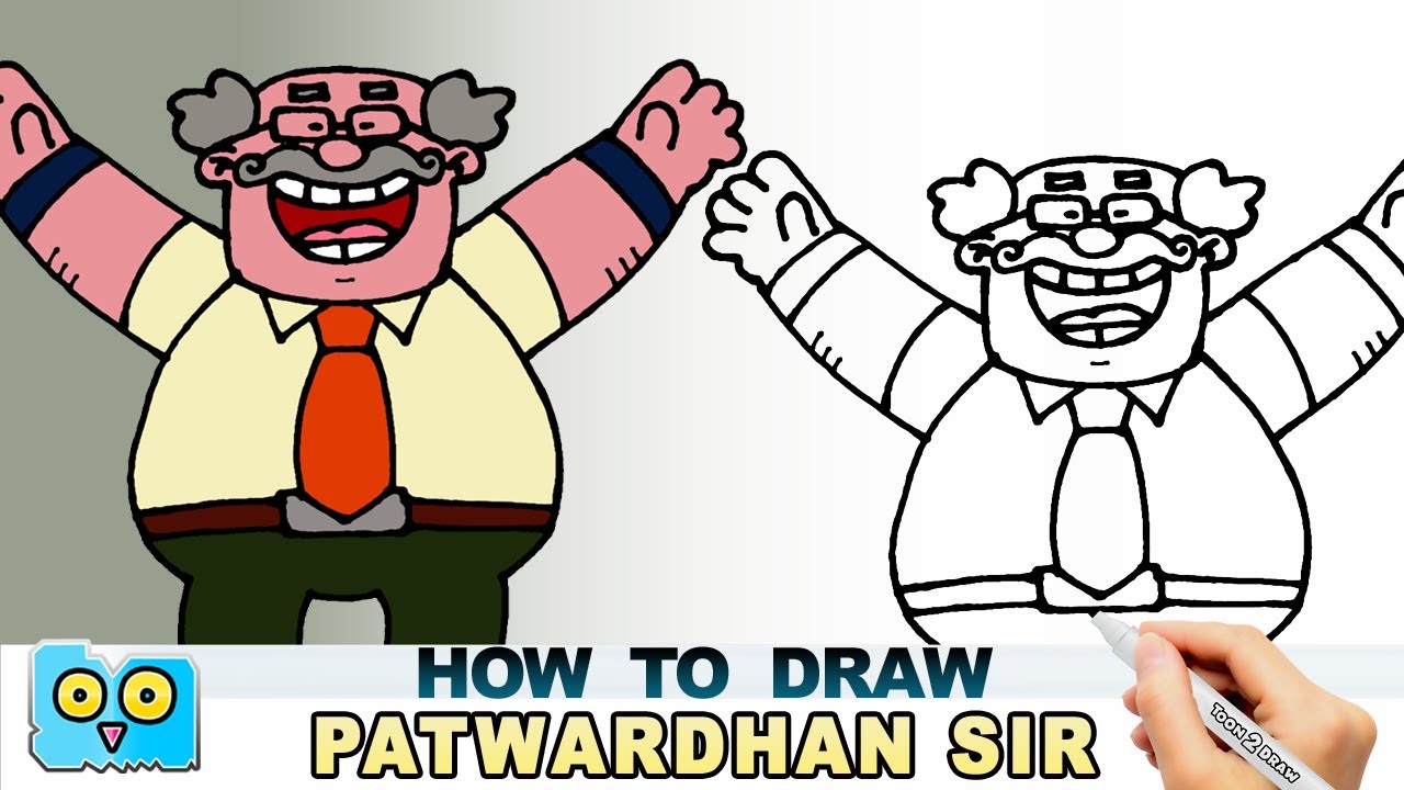 How to Draw Patwardhan sir | Golmaal Jr. - YouTube