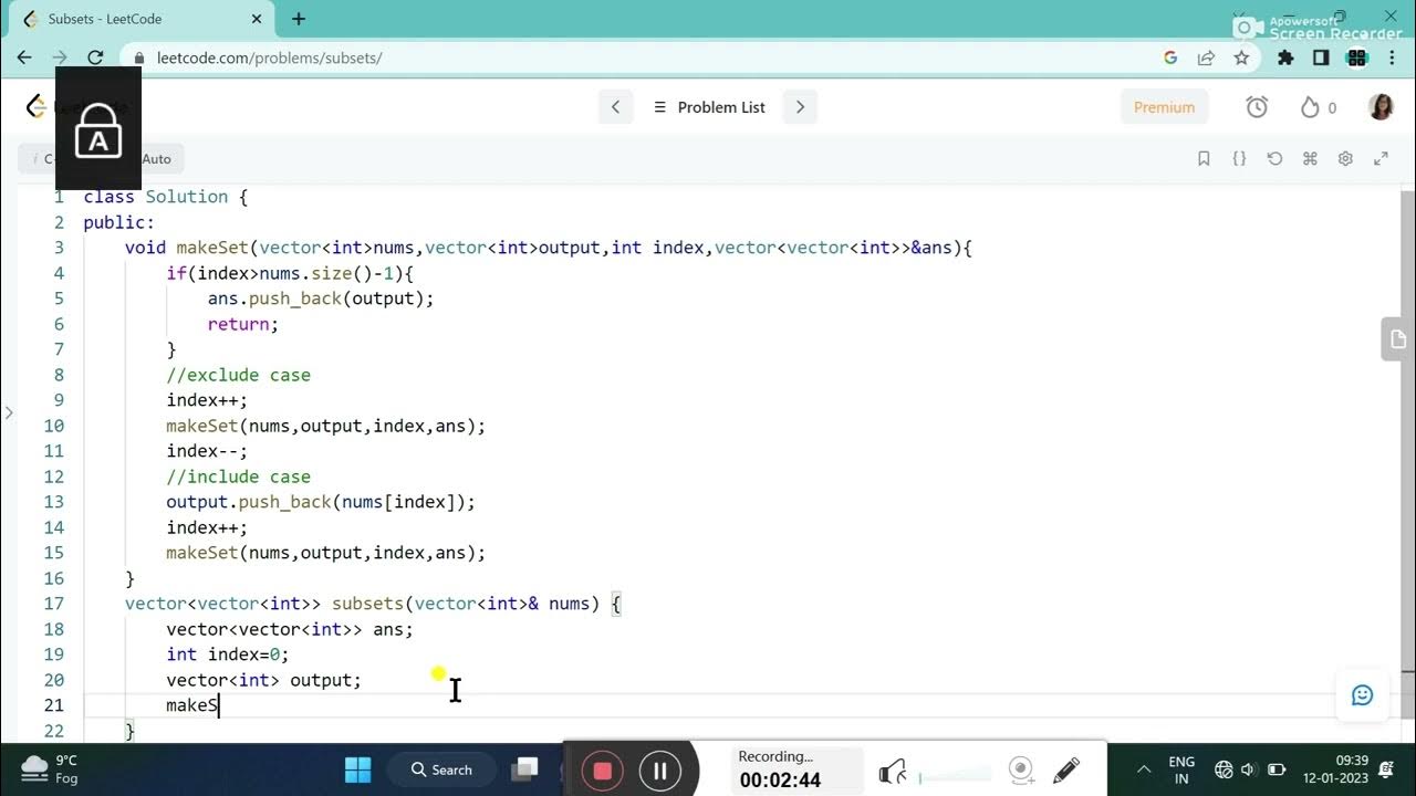 78 Subsets Leetcode Solution In C Data Structure And Algorithm