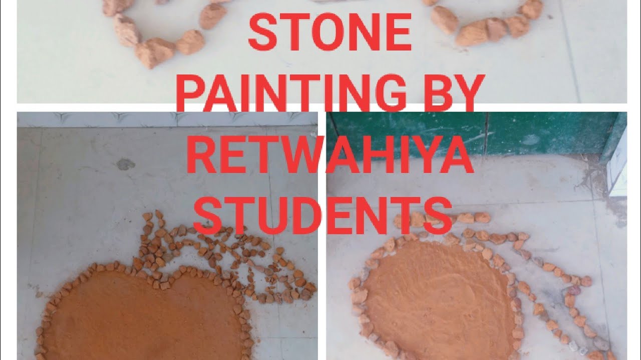 stone painting by kids. 🥭🏵️🍎🏠👗🚕 - YouTube