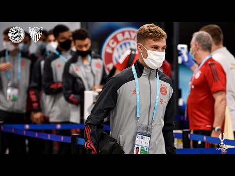 Team arrival at the stadium | FC Bayern vs. FC Sevilla | UEFA Super Cup