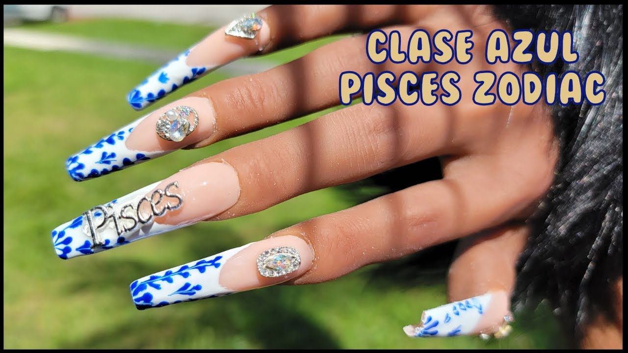 Clase Azul PISCES Nails Using Valentino BP Acrylic | Zodiac Tequila ...
