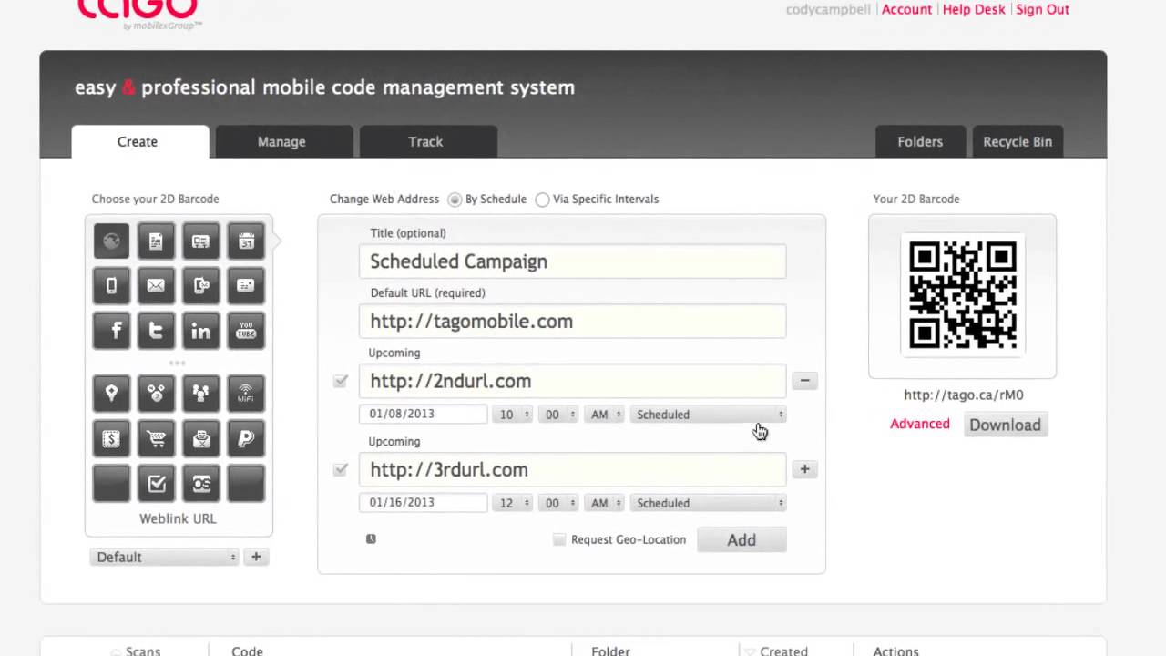 Scheduling QR Codes | TAGO - YouTube