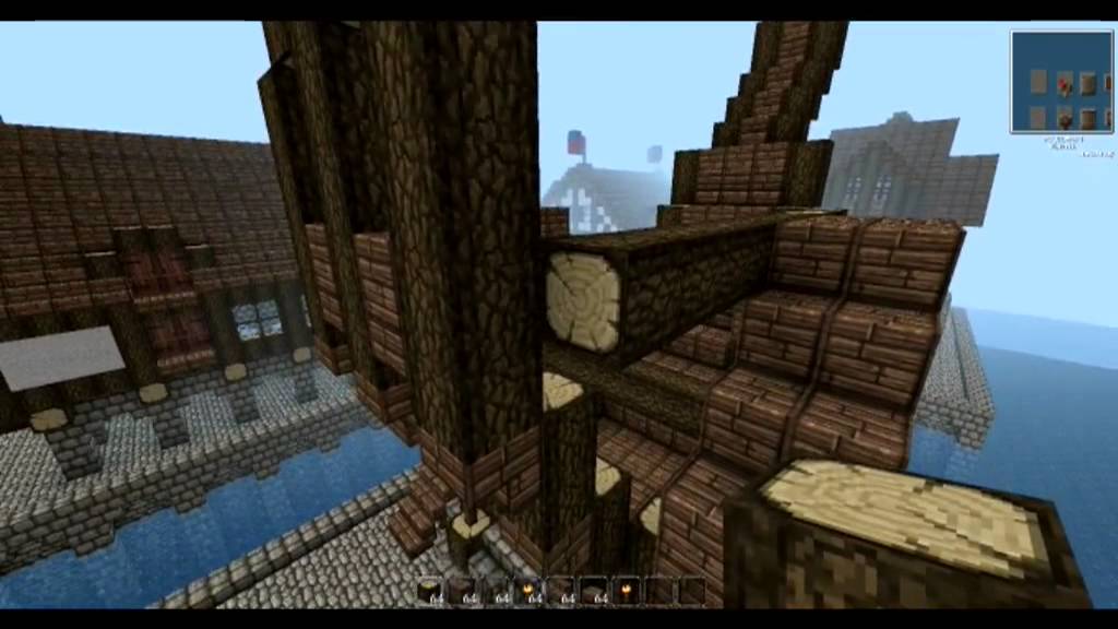 Minecraft Tutorial Hafen Elemente Teil 5 großer Hafenkran - YouTube