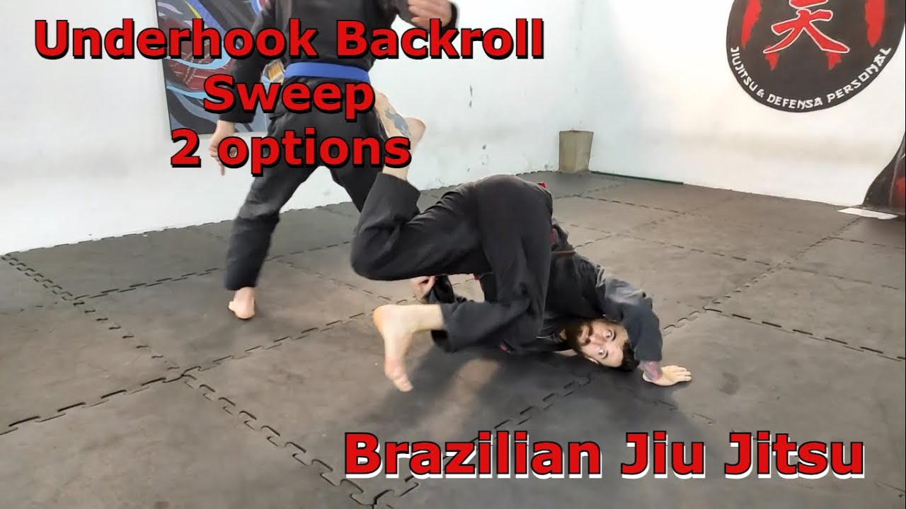 underhook backroll sweep 2 options DLR & Closed Guard #bjj #jiujitsu #selfdefense - YouTube