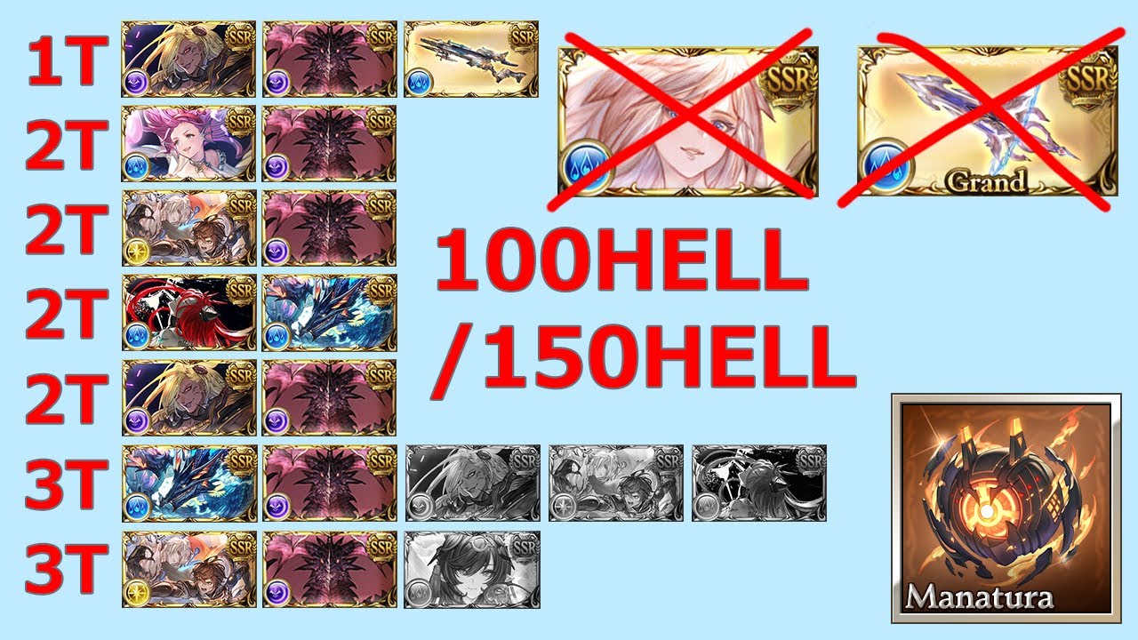 【グラブル】水古戦場2024 100HELL 150HELL 7選 マグナ3 ガブリエルなし /【GBF】GW76 Water NM100 NM150 Magna3 (No Gabriel ...