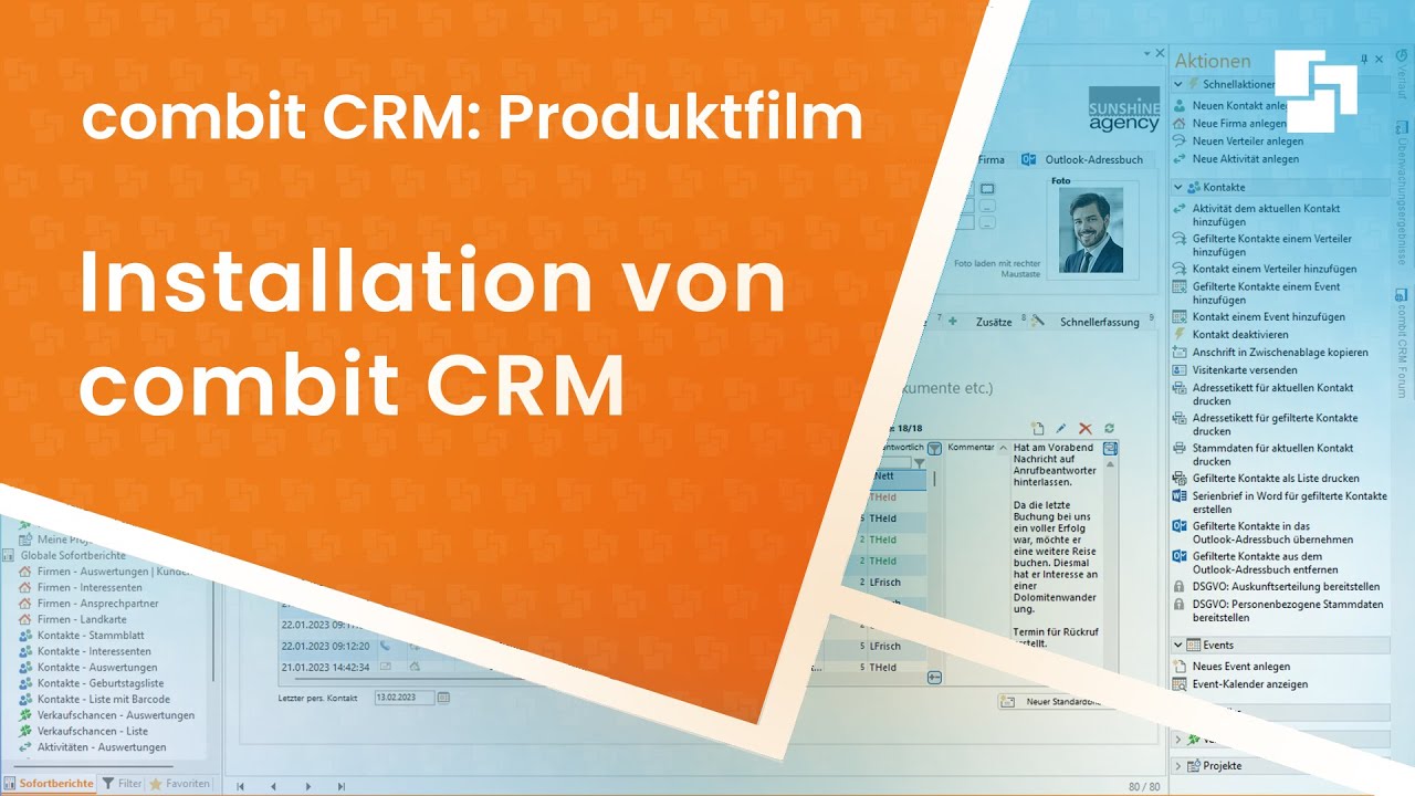 Installation von combit CRM - YouTube