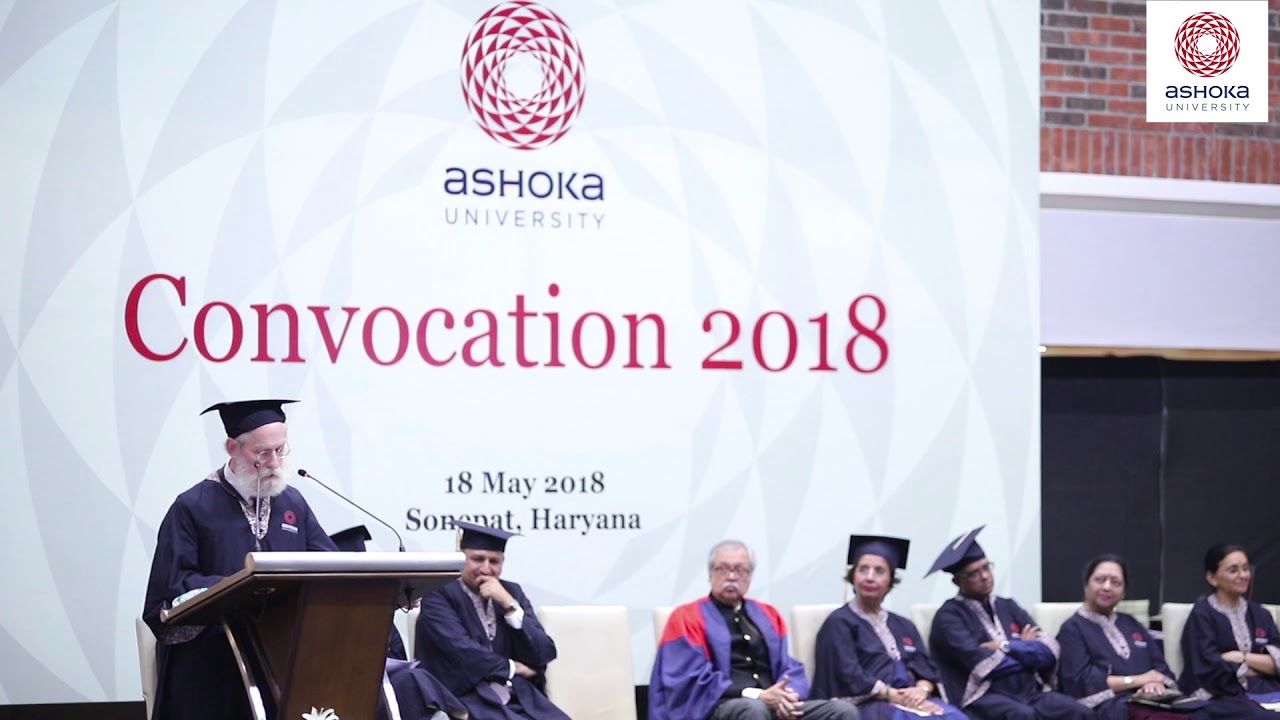 Prof. Sheldon Pollock speaks at Ashoka University Convocation 2018 ...