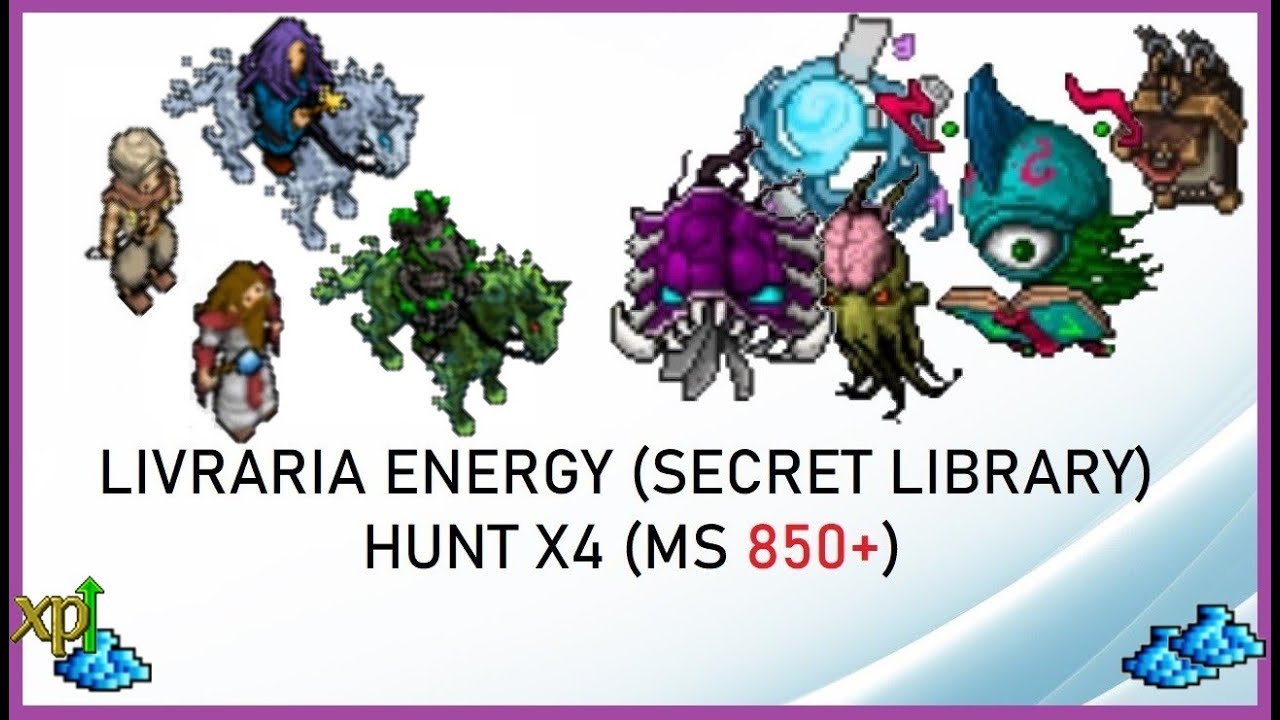 Tibia Hunt - Livraria Energy x4 (MS 850+) - YouTube