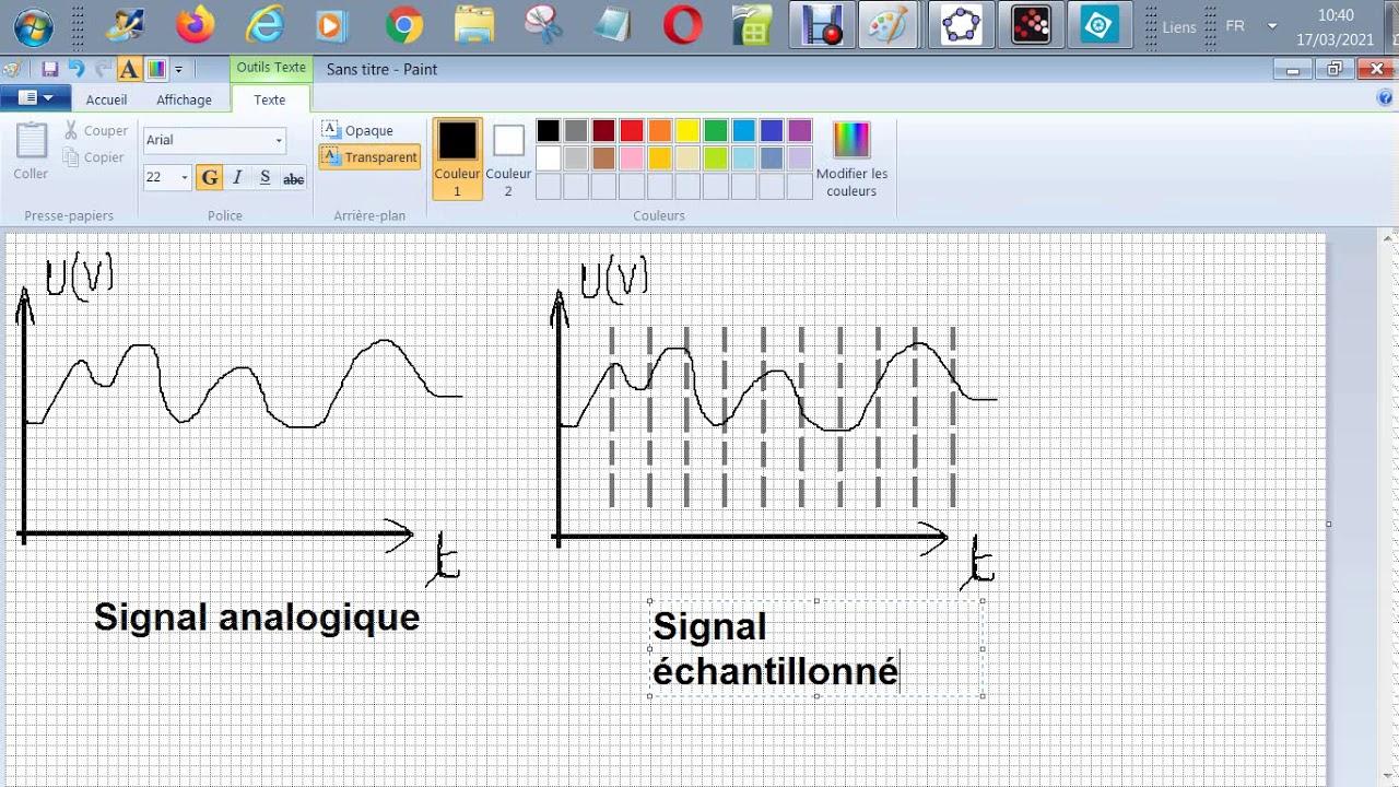 Traitement de signaux - Signal analogique - échantillonné et numérique ...