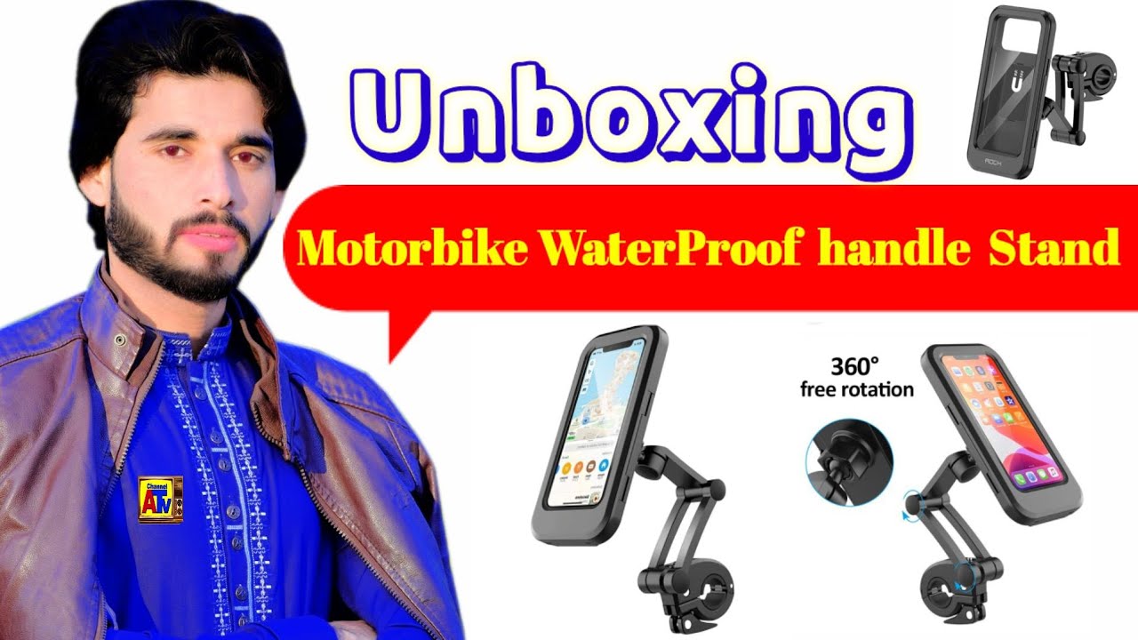 Unboxing | Motorcycle Waterproof Handle Stand | 360 free rotation ...