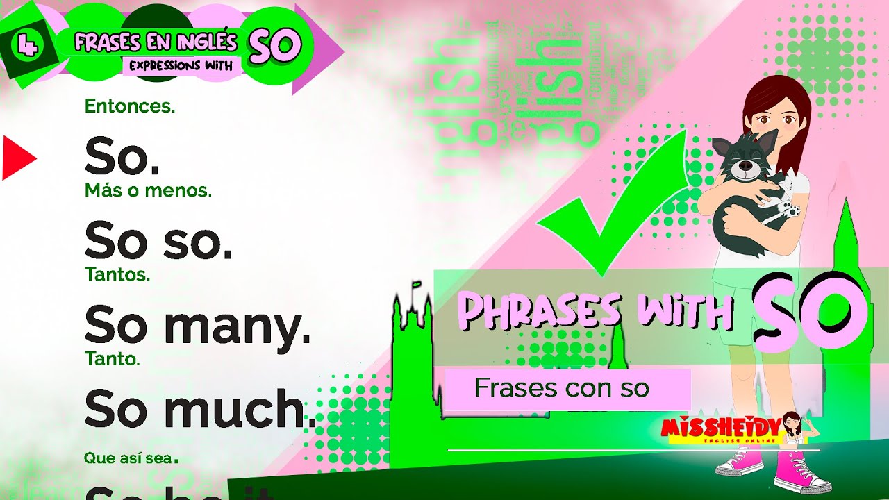 Frases con SO en inglés - YouTube