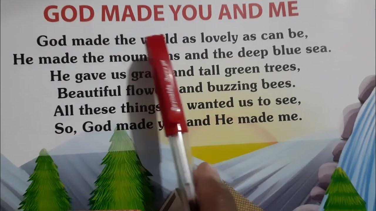God Made You And Me English Poem। LKG Poem। Poems For Kids । English ...