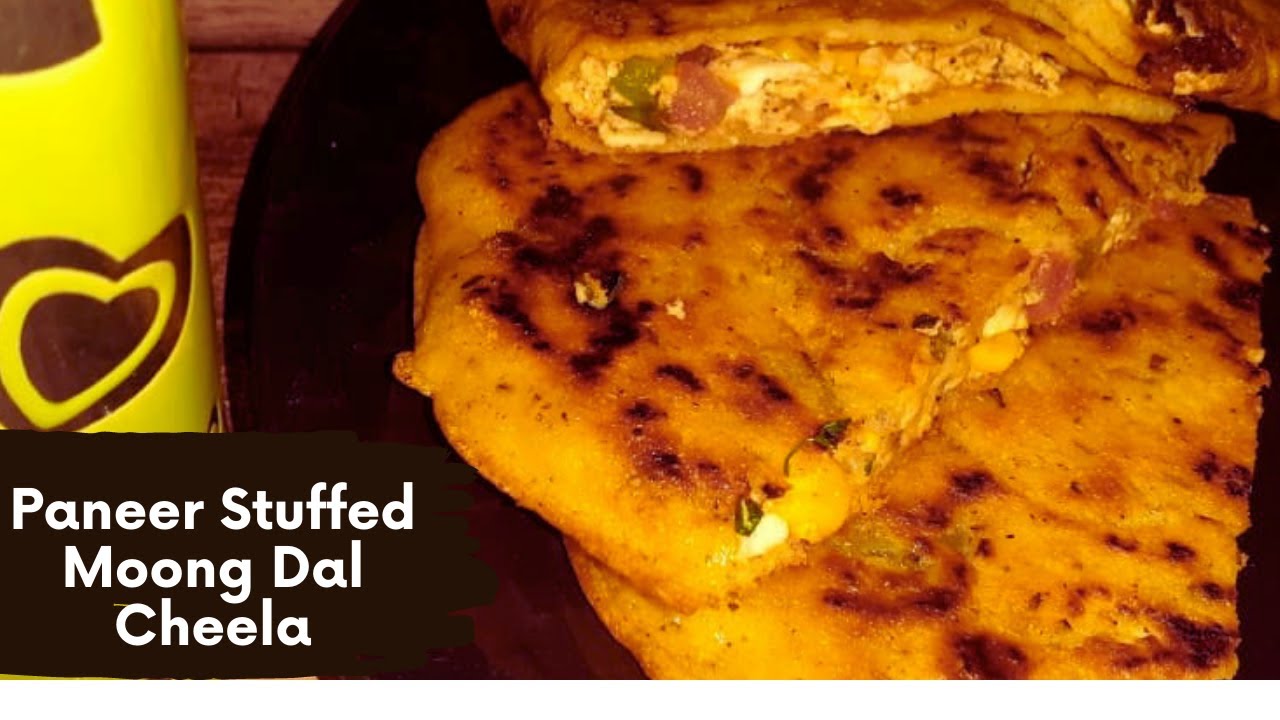 Paneer Stuffed Moong Dal cheela | Monglet | Healthy Breakfast | Teatime ...