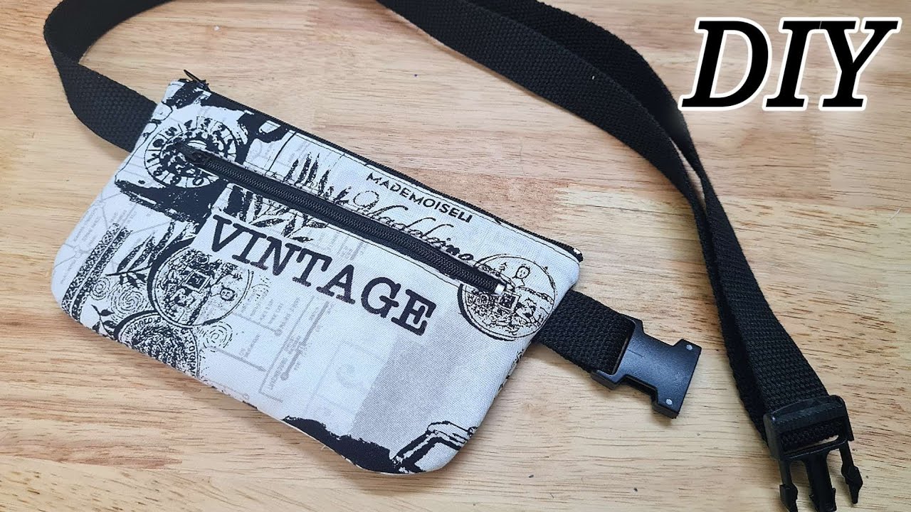EP163 : DIY Easy Fanny Pack | Belt Bag tutorial and pattern - YouTube
