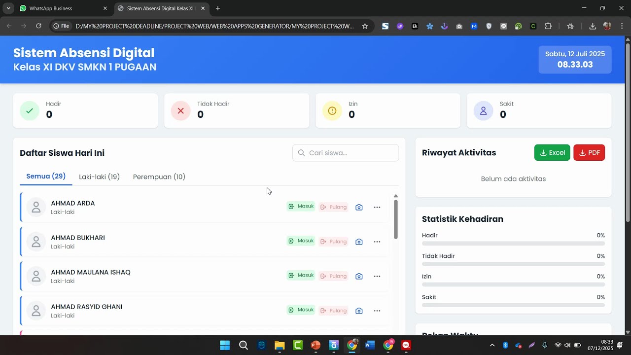 CODING AI: MEMBUAT ABSENSI DIGITAL UNTUK REKAP ABSENSI KEHADIRAN SISWA ...