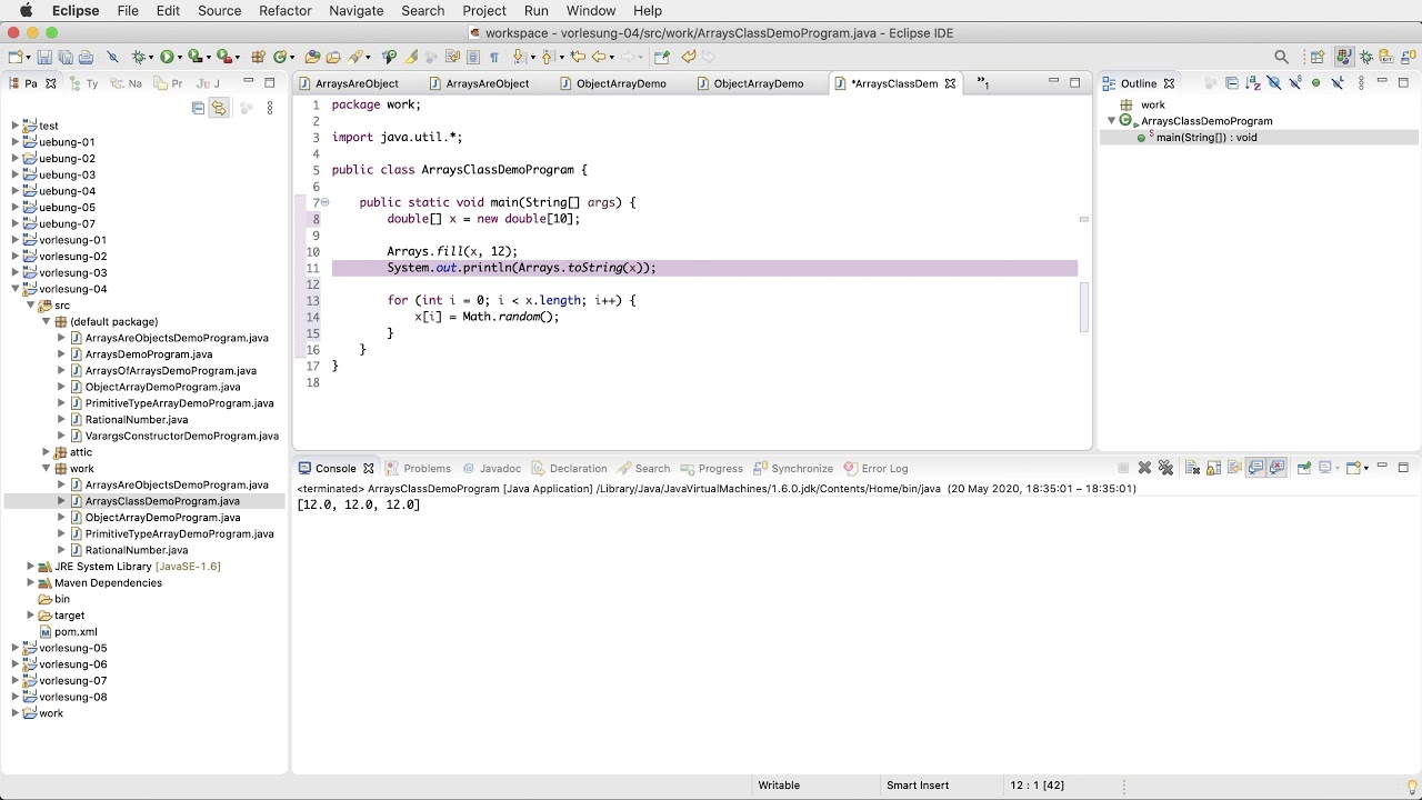 INF 17 4 Die Arrays Klasse - YouTube