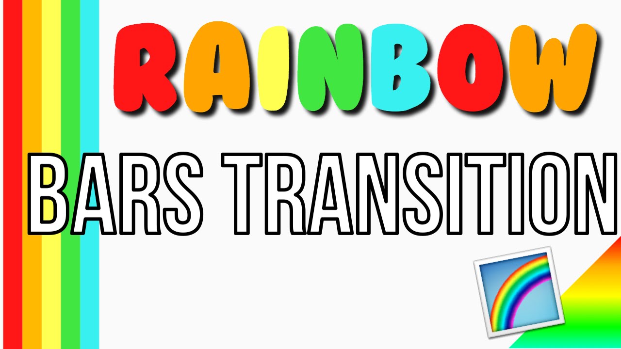 Rainbow bars transition! | blue and green screen - YouTube