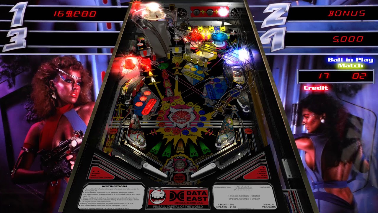Laser War Pinball VPX - YouTube