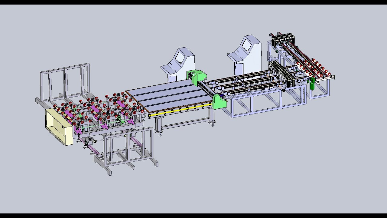Automatic Glass Breaking Line - YouTube