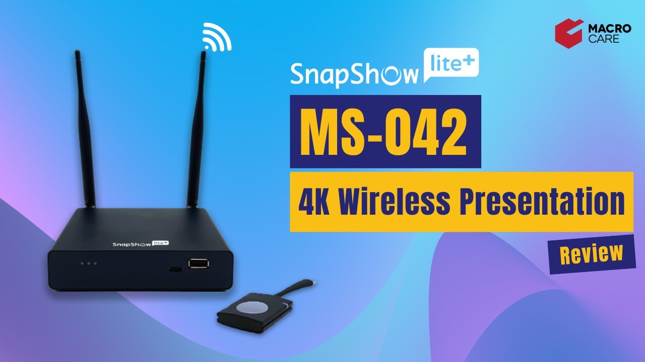Snapshow MS-042 : 4K Wireless Presentation อุปกรณ์พรีเซนต์แบบไร้สาย ง่ายดายเพียงกดปุ่ม - YouTube