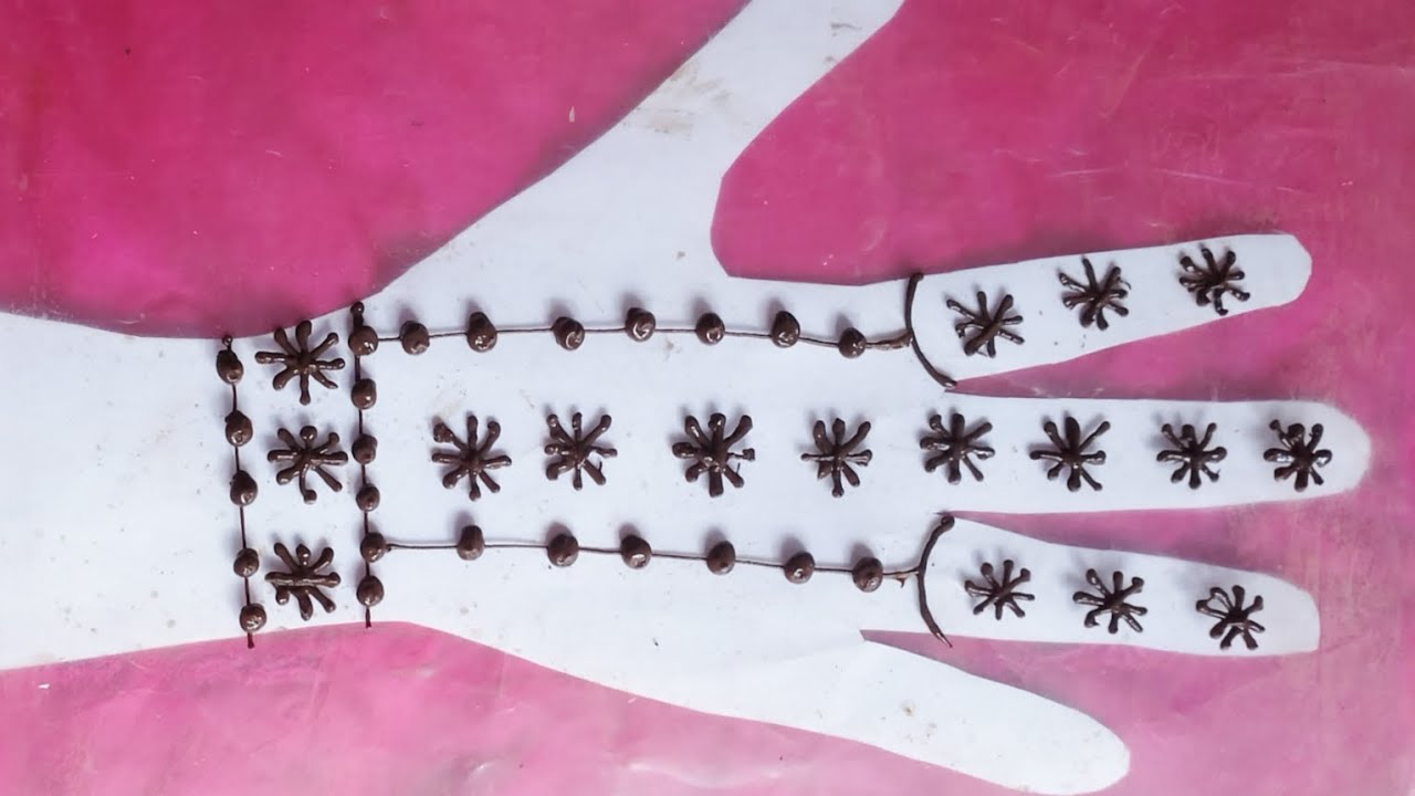 Easy dot mehendi design// stylish mehendi for girls//mehendi tricks for ...