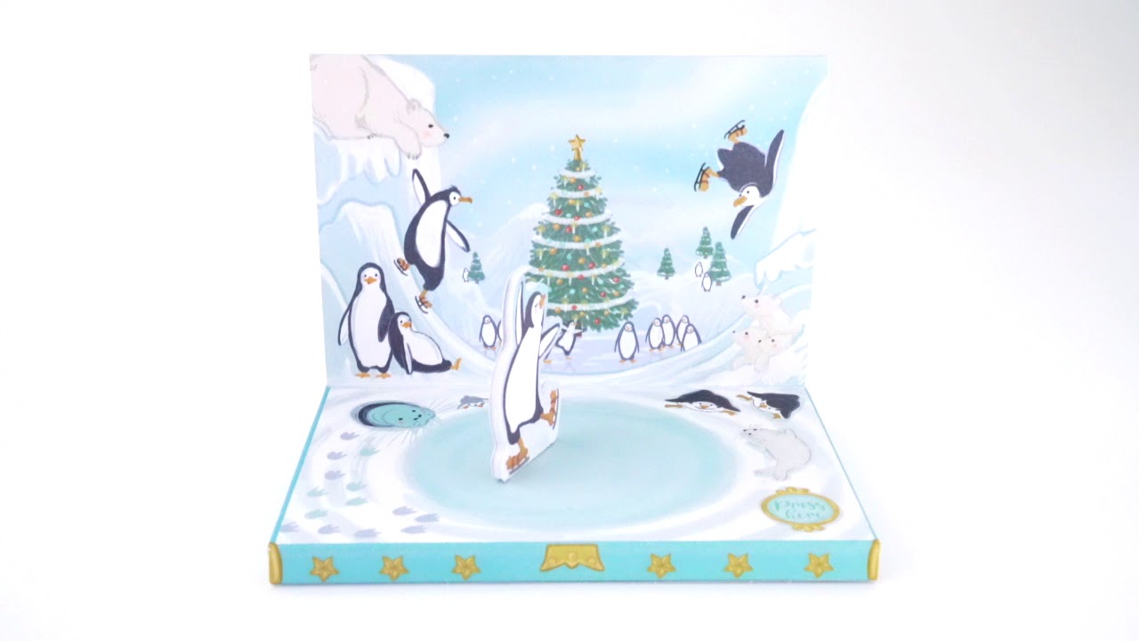 No.17 | Penguin Adventure Music Box Card - YouTube