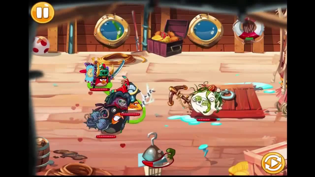 Angry Birds Epic: (Maelstrom) Ghost Pig Poseidon (Level 40) Battle ...