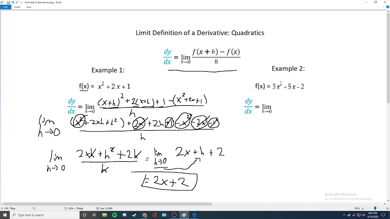 Math 145 9 3 Limit Definition Of A Derivative B YouTube math-145-9-3-limit-definition-of-a-derivative-b-youtube