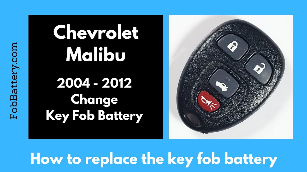 Chevrolet Malibu Key Fob Battery Replacement (2004 - 2012) - YouTube