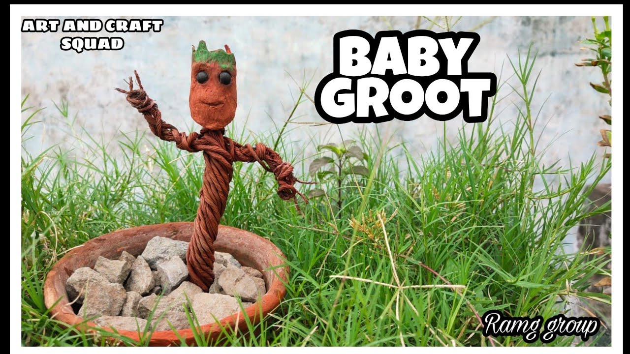 how to make BABY GROOT.☺☺ - YouTube
