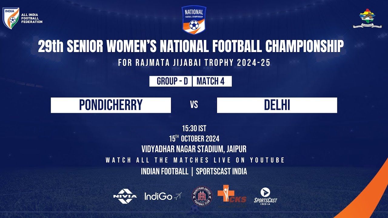 PONDICHERRY VS DELHI |GROUP - D| MATCH - 4 | 29TH SENIOR WOMEN’S ...