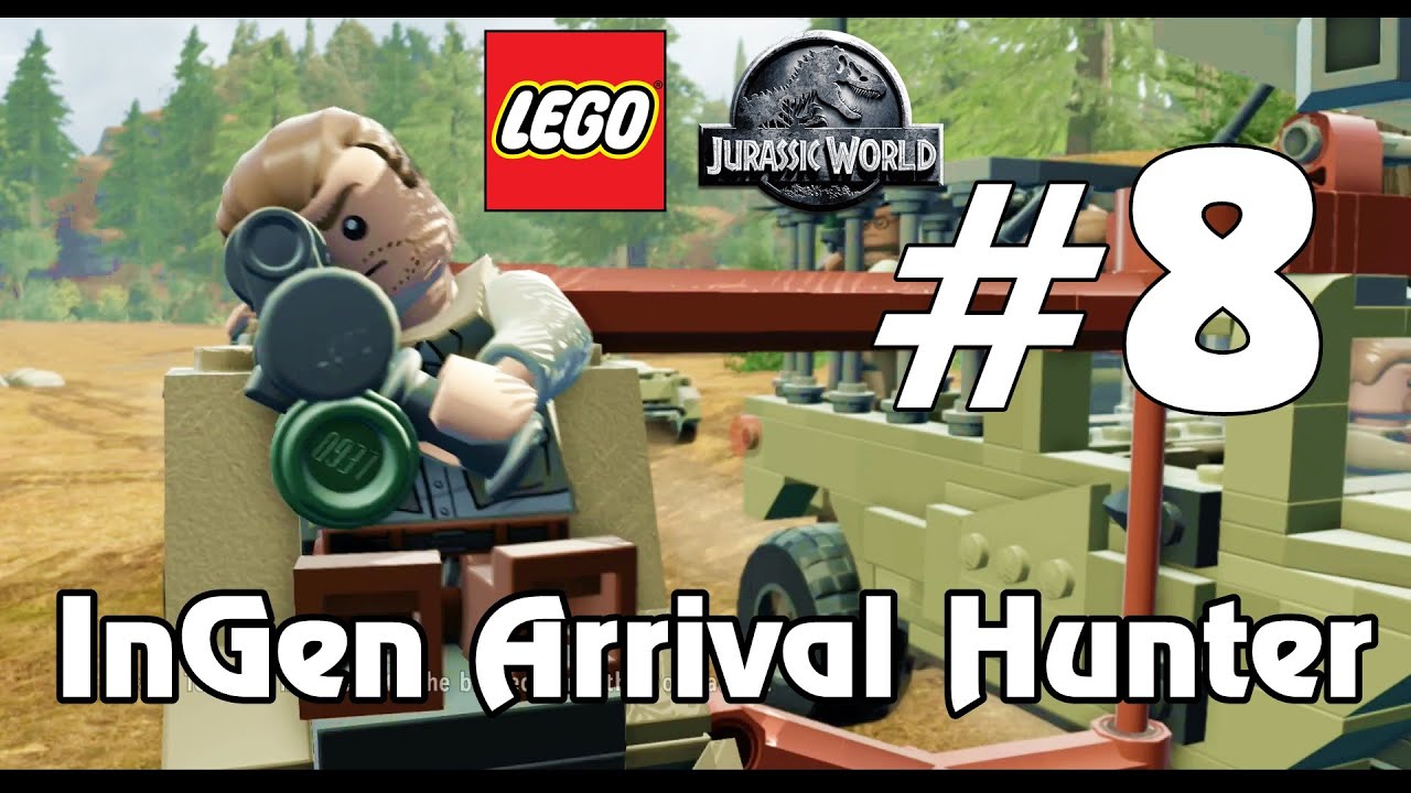 LEGO Jurassic World InGen Arrival Hunter - Walkthrough Part 8 PS4 - YouTube