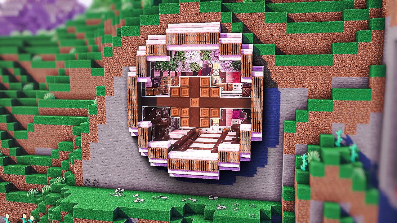 Minecraft - How to Build a Cherry Blossom Survival Base + Interior ...