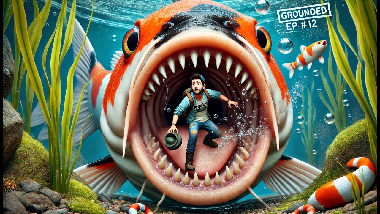 I got eaten by a giant Koi fish - Grounded Ep#12 - YouTube