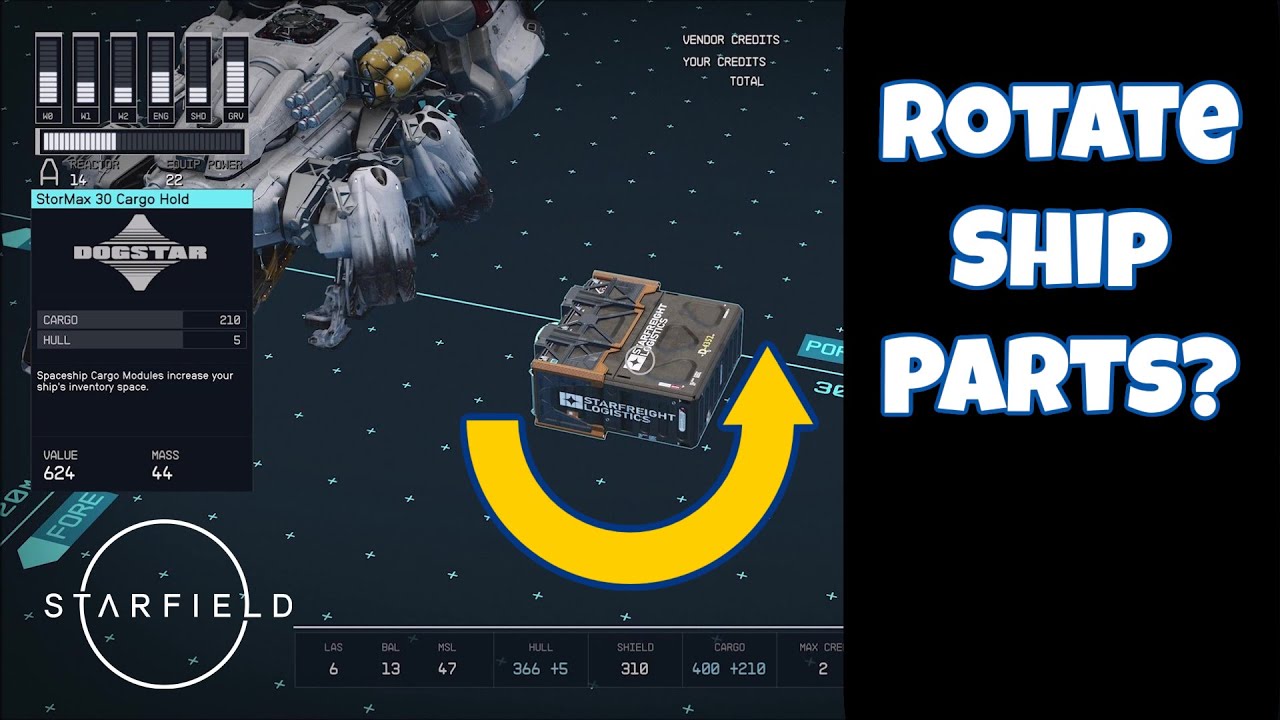 Starfield Rotate Ship Parts - Can it be done? - YouTube