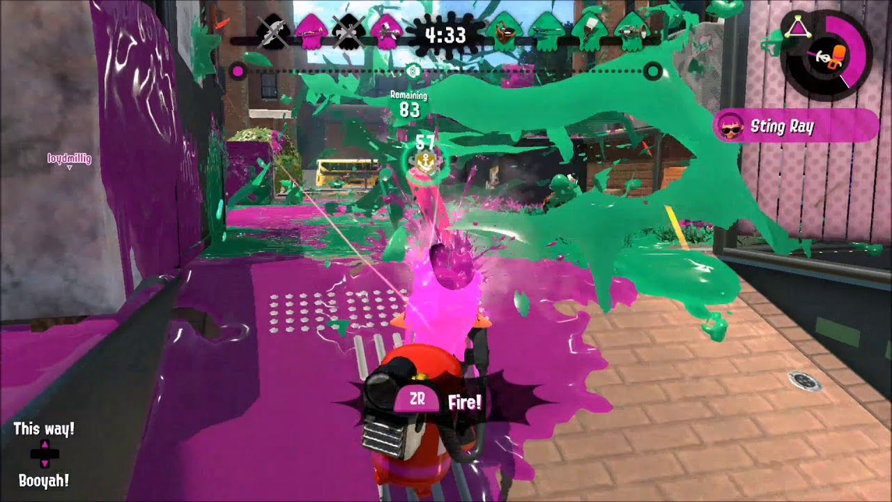 Splatoon 2: Sting Ray Double Kill - YouTube