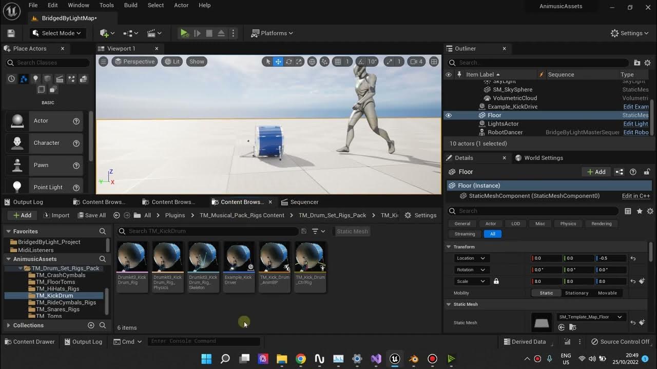 UE5 Rig And Animate Any Static Mesh : Skeletal Mesh, Control Rig, Physics Asset. ft MidiEngine ...