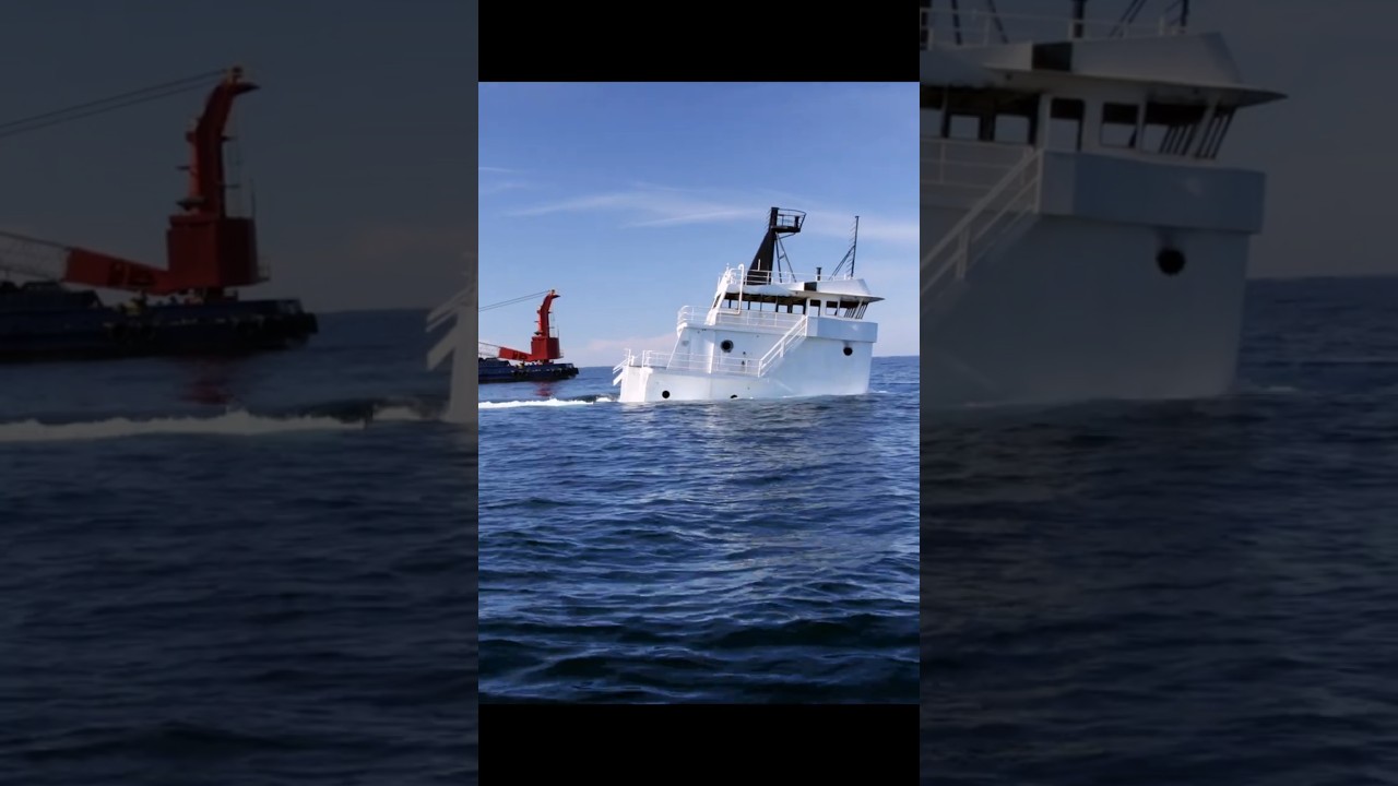 Mounting Cameras on a Freighter Sinking in The Ocean - YouTube