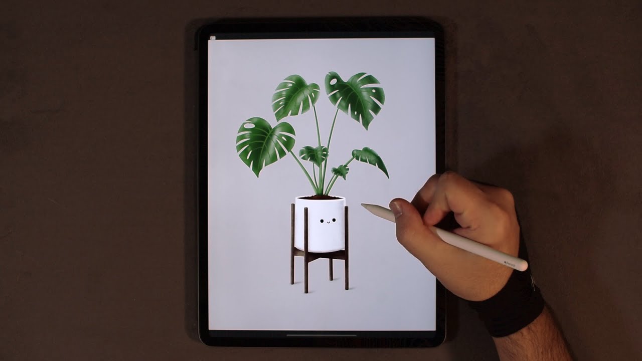 Monstera Plant - Procreate Illustration Process on iPad - YouTube